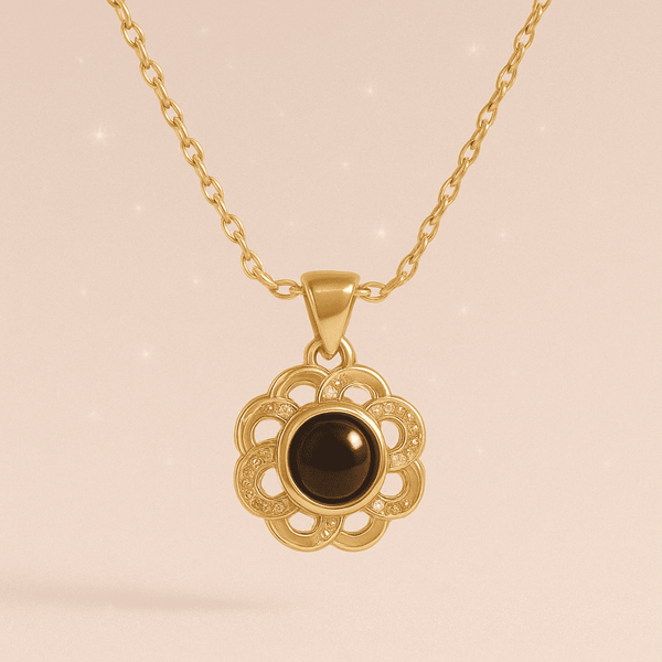 Photo Locket Necklace — Four-Leaf Clover Pendant – Hidden Forever