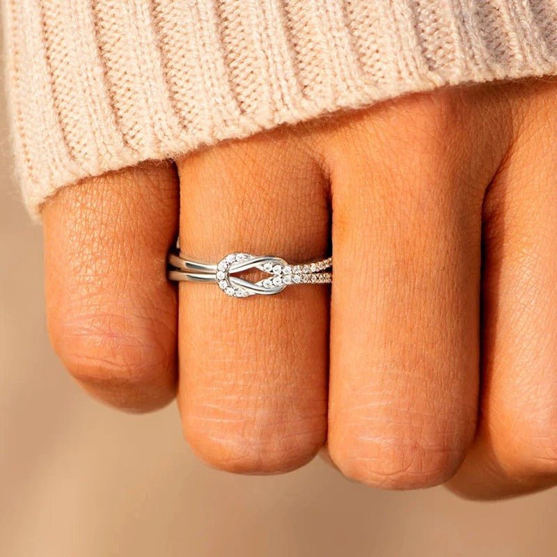Mother & Daughter Eternal Bond Knot Rings – Hidden Forever