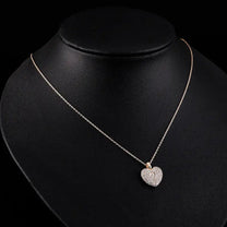 Custom Bling Heart Locket Hidden Photo Necklace – Hidden Forever