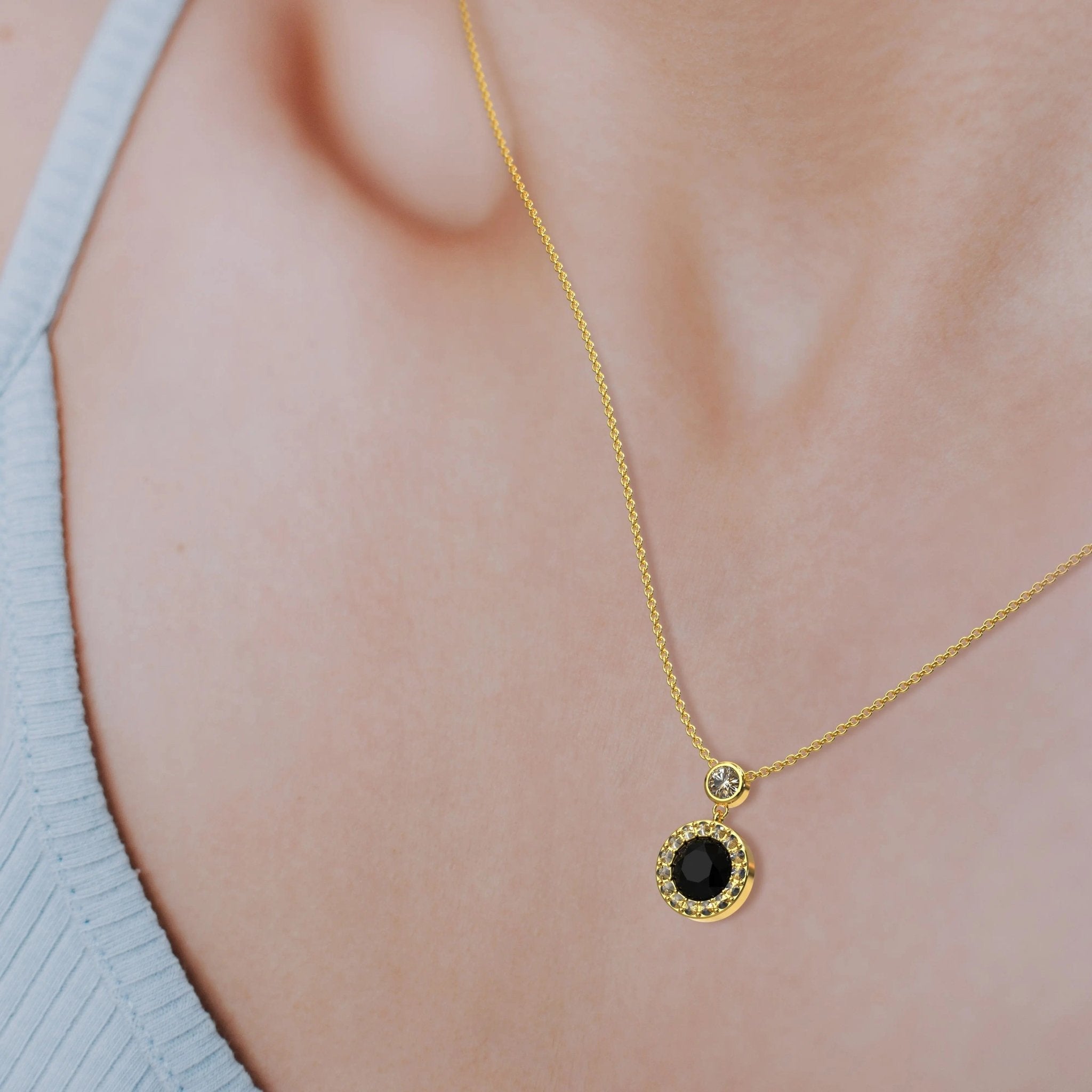 Custom Mini Halo Diamond Hidden Photo Necklace – Hidden Forever